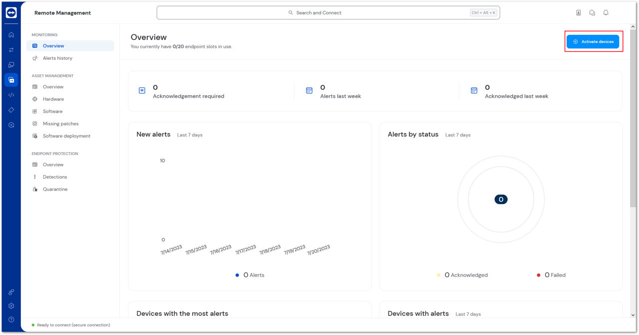 Activa tu licencia Remote Management
