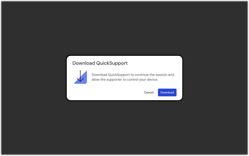 Start a screen sharing session via browser