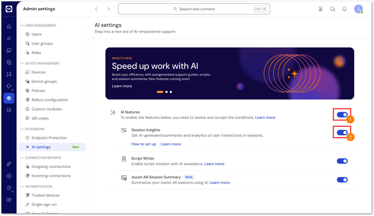 Generate session summaries with Session Insights Generate session summaries with Session Insights
